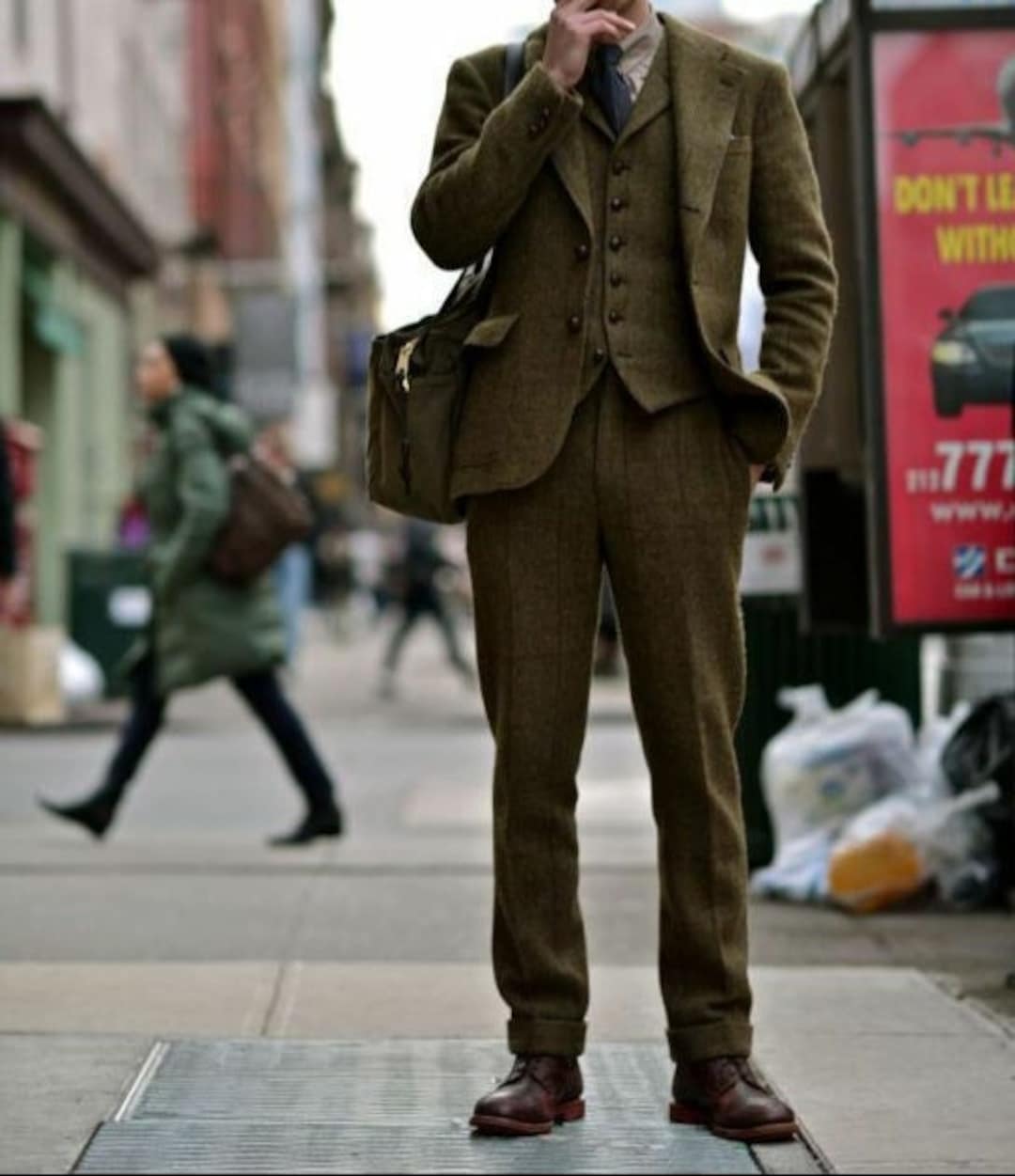 Elegant Tweed Suit Men Suit Men Tweed Suit Gentlemen Tweed Suit Tweed ...