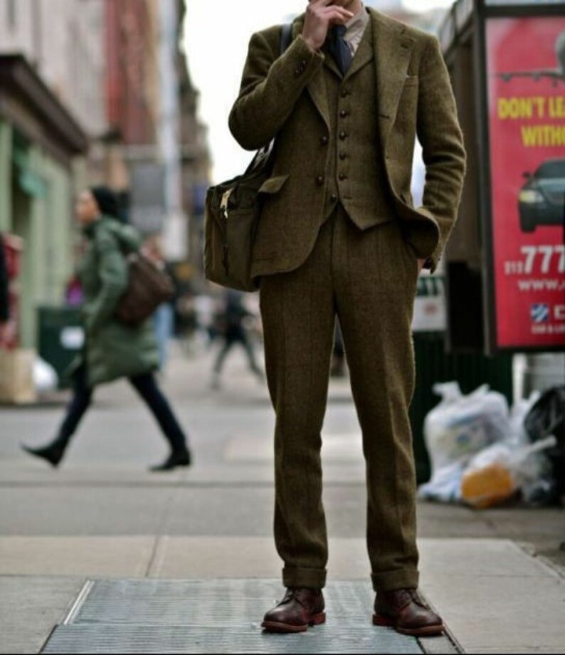 Elegant Tweed Suit Men Suit Men Tweed Suit Gentlemen - Etsy