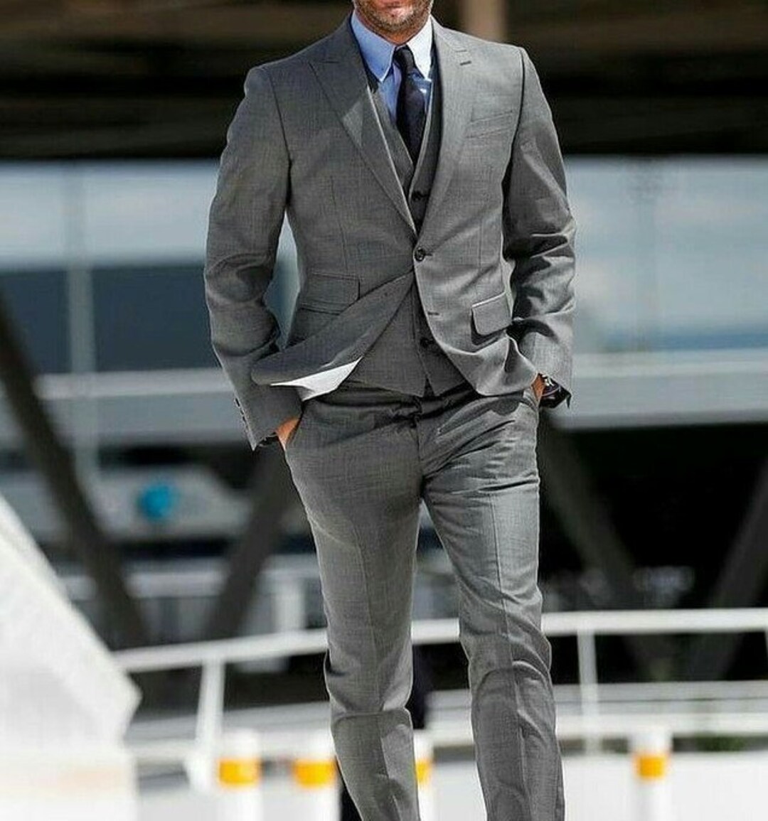MEN PROM SUIT Men Suit Men Grey Suit Wedding Wear Gift - Etsy