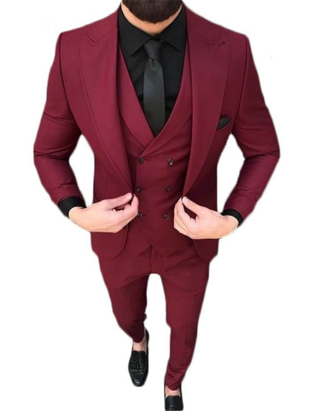 MAN SUIT Men Burgundy Suit Slim Fit Men Suit Men Suit - Etsy