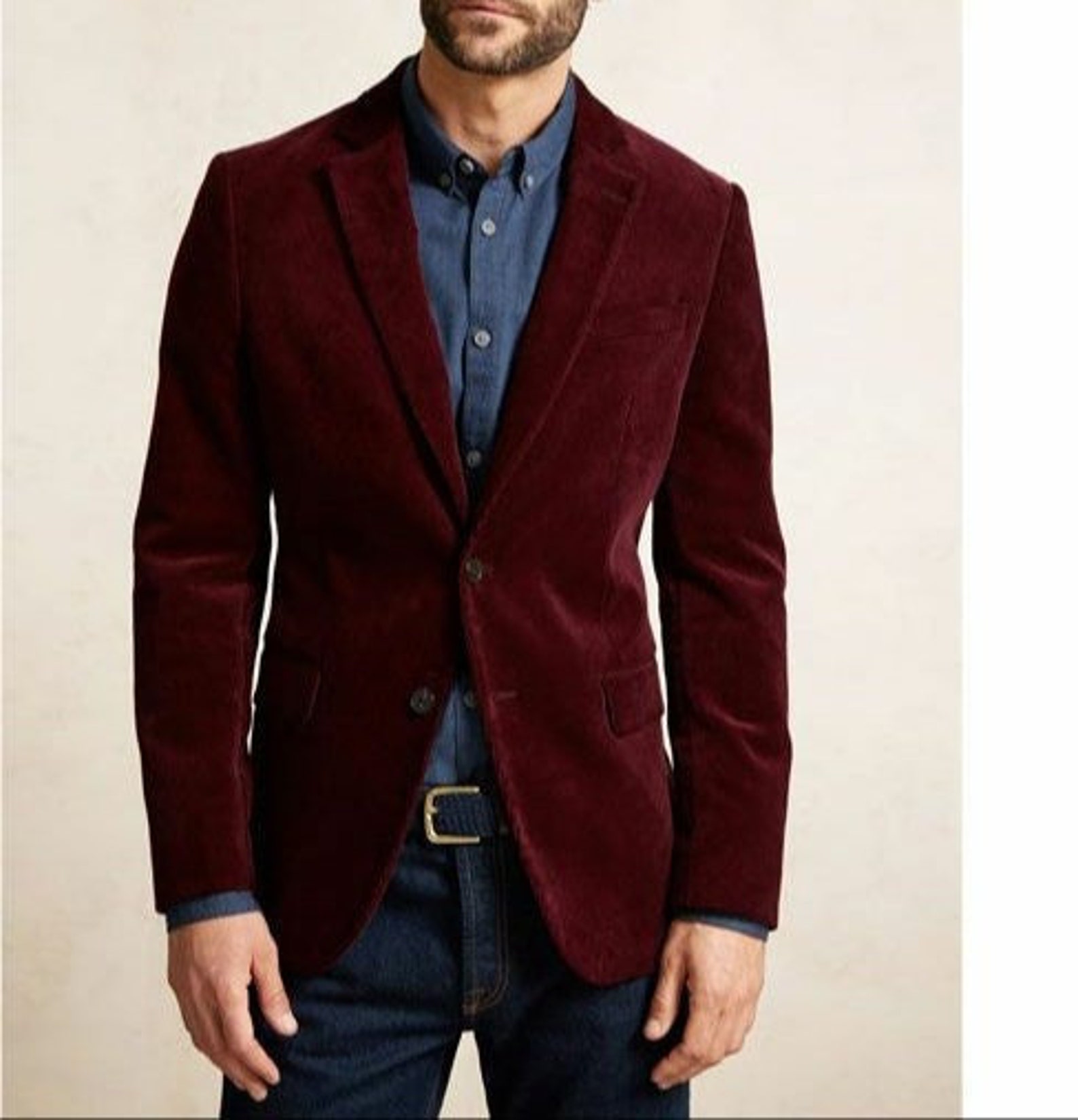 Maroon Velvet Jacket Men Maroon Wedding Wear Blazer Blazer - Etsy