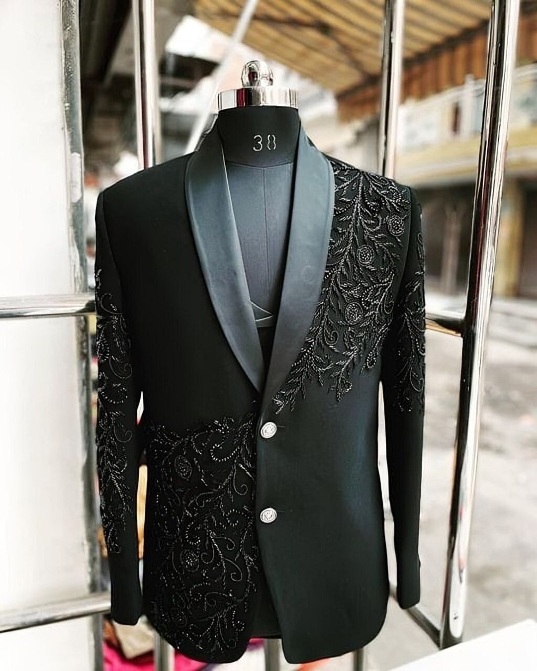 Flower Embroidery Suit Men Suit Men Wedding Suit Men Wedding Clothing ...