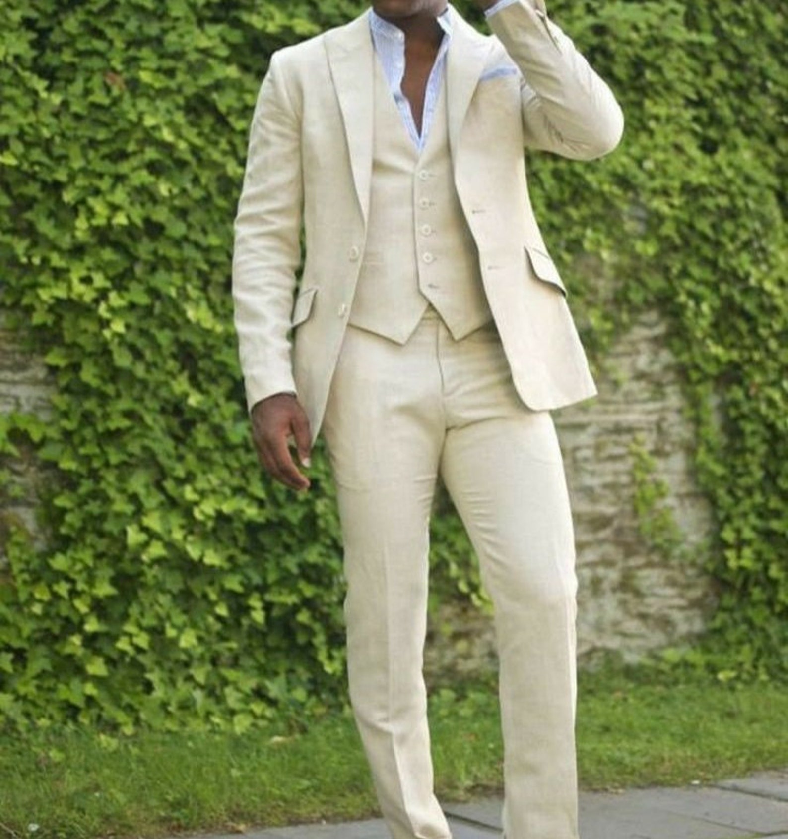 MEN LINEN SUIT Linen Wedding Dress Linen Wedding Suit | Etsy