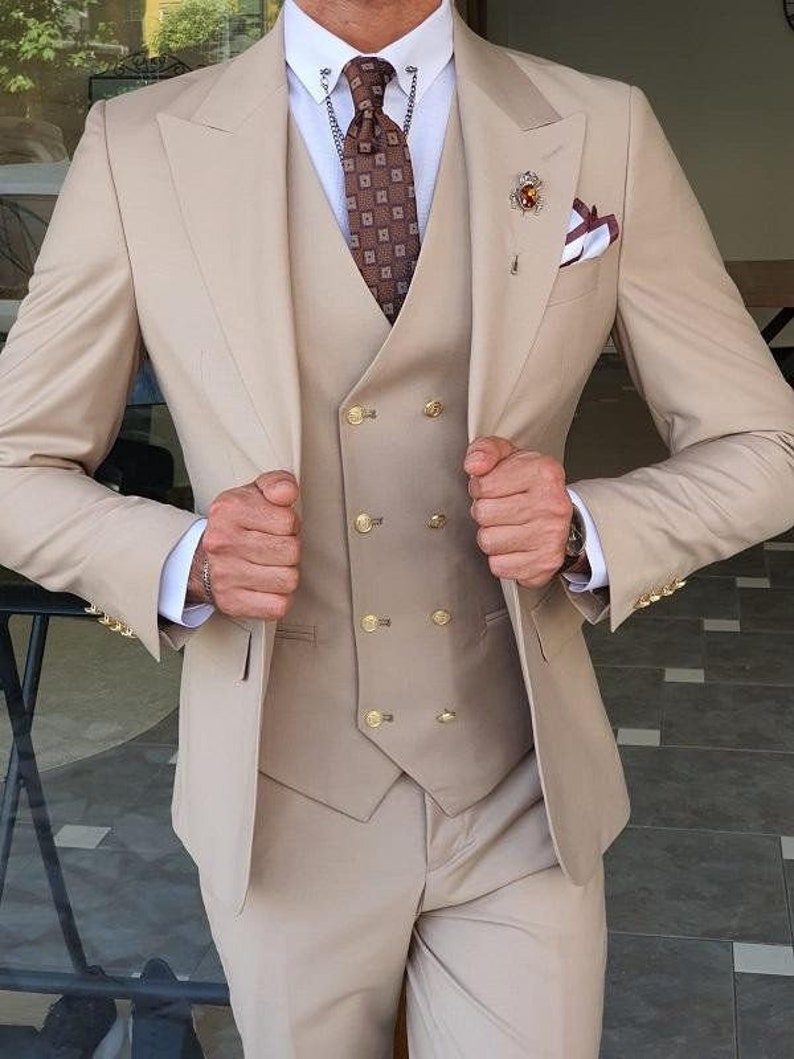 Men Ivory Suit Men Suits Light Color Suits Elegant Men - Etsy