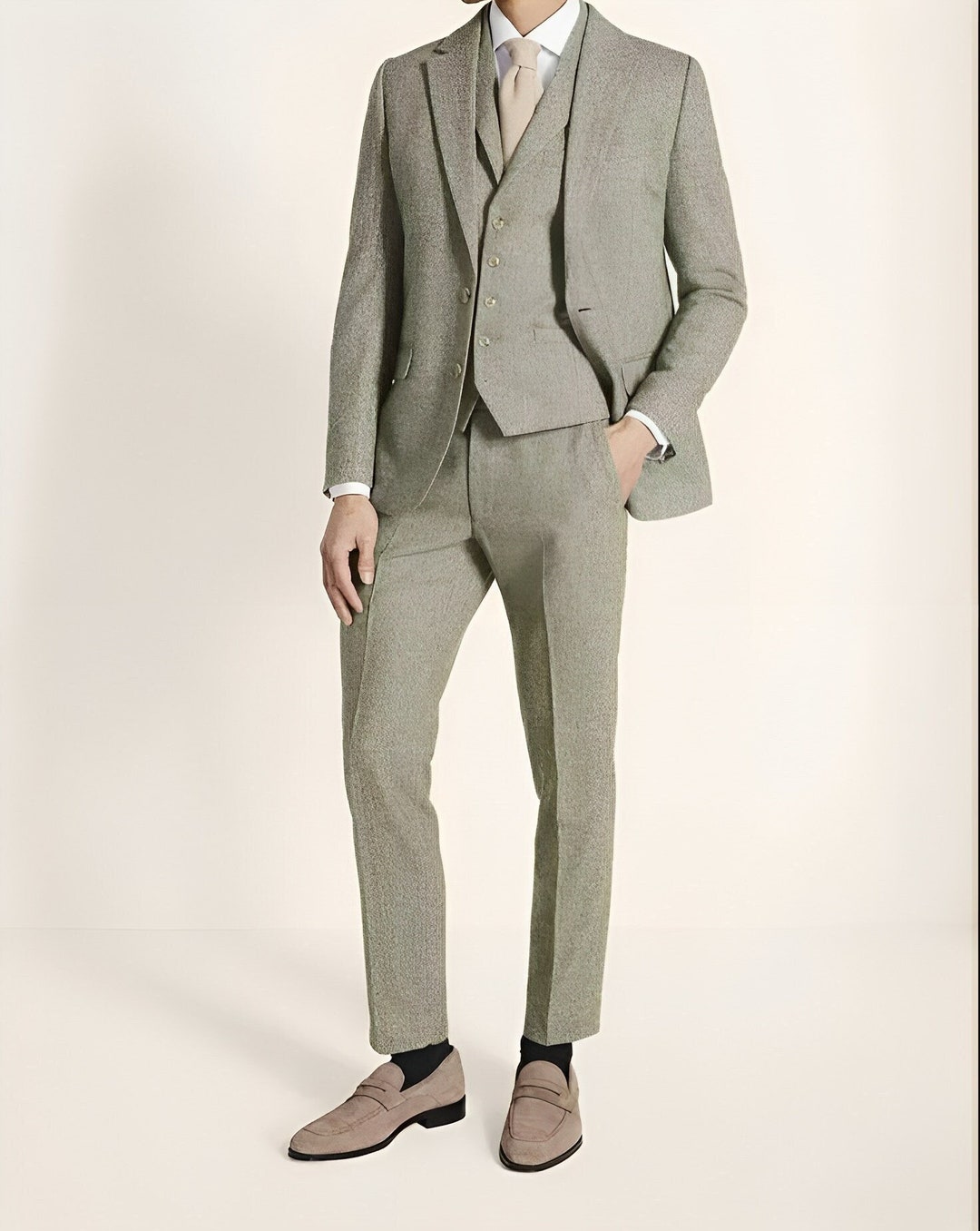 Mam Gray Tweed Suit Tweed Suit for Men Wedding Wear Suit - Etsy