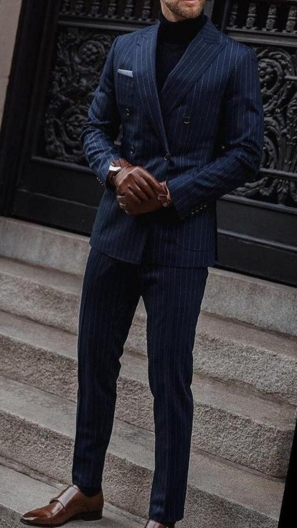 Groom Wedding Wear Elegant Blue Suit Party Wear Slim Fit - Etsy