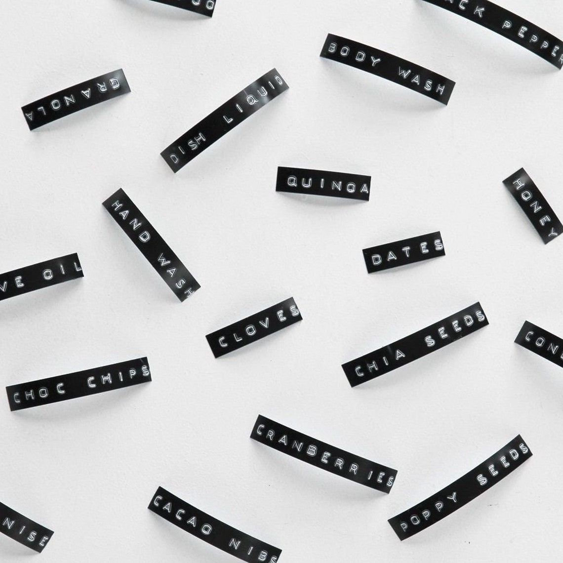 Black Embossed Labels for Your Bottles & Jars - Personalised - Etsy