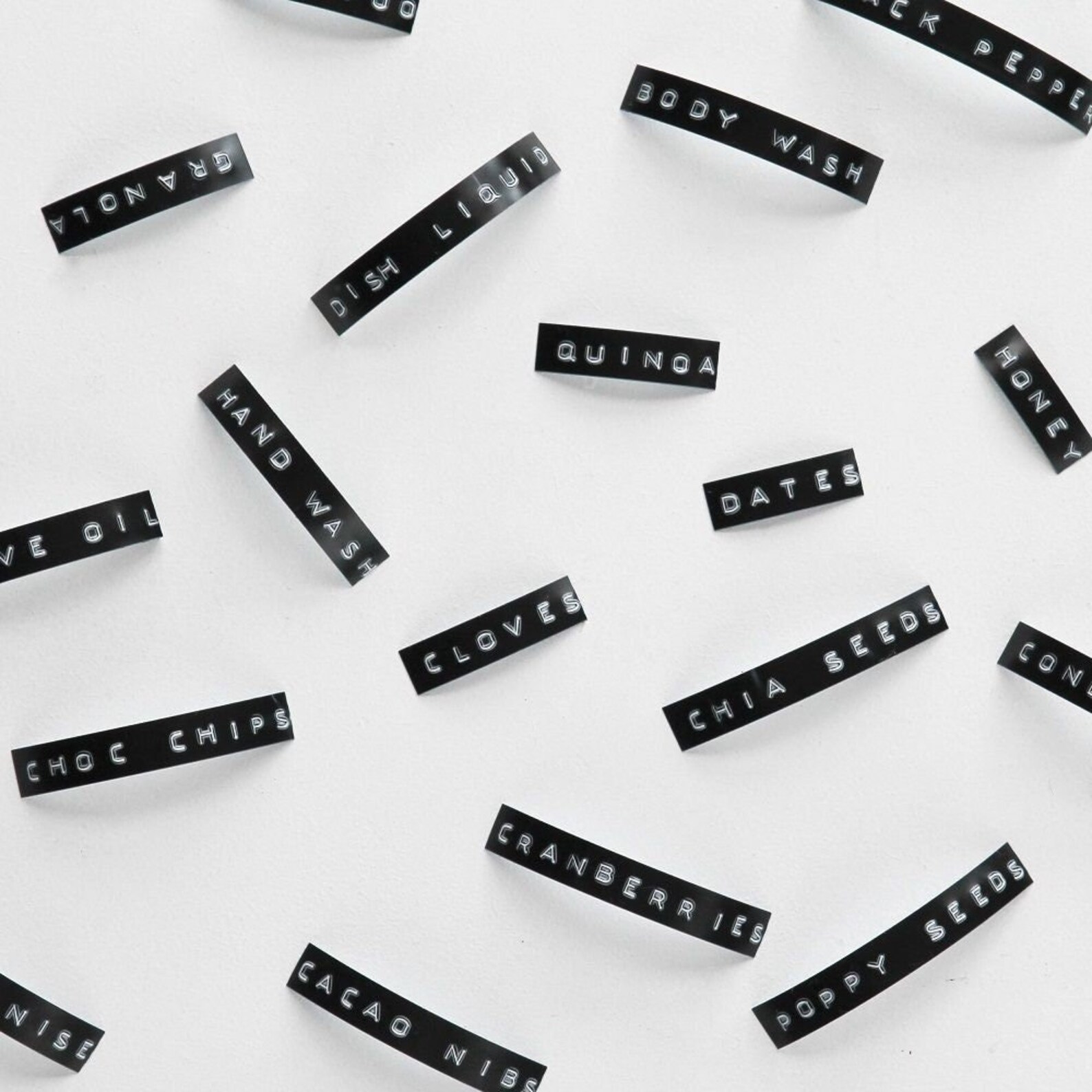 Black Embossed Labels for Your Bottles & Jars - Personalised - Etsy