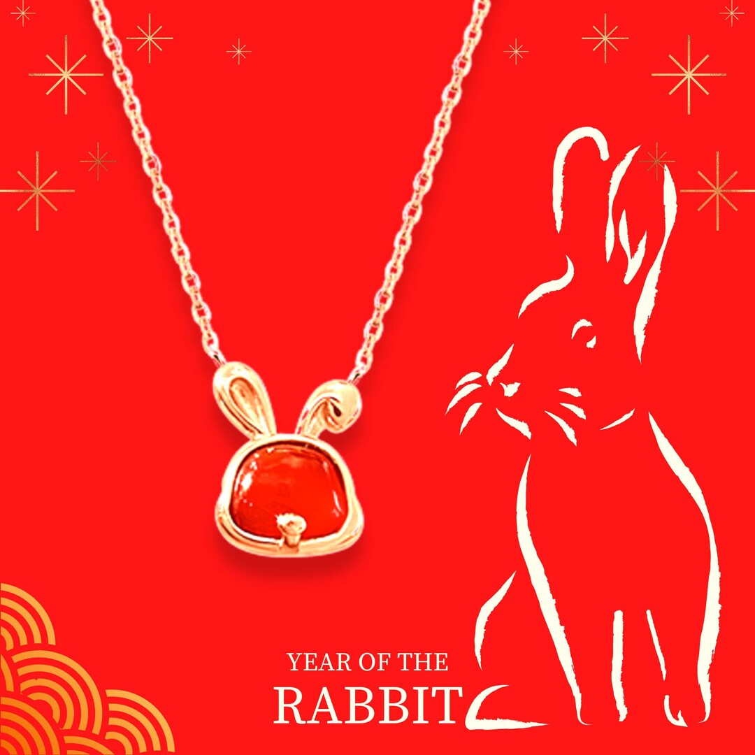 Year of the Rabbit, CNY 2023, Rabbit Necklace, Year of the Rabbit ...