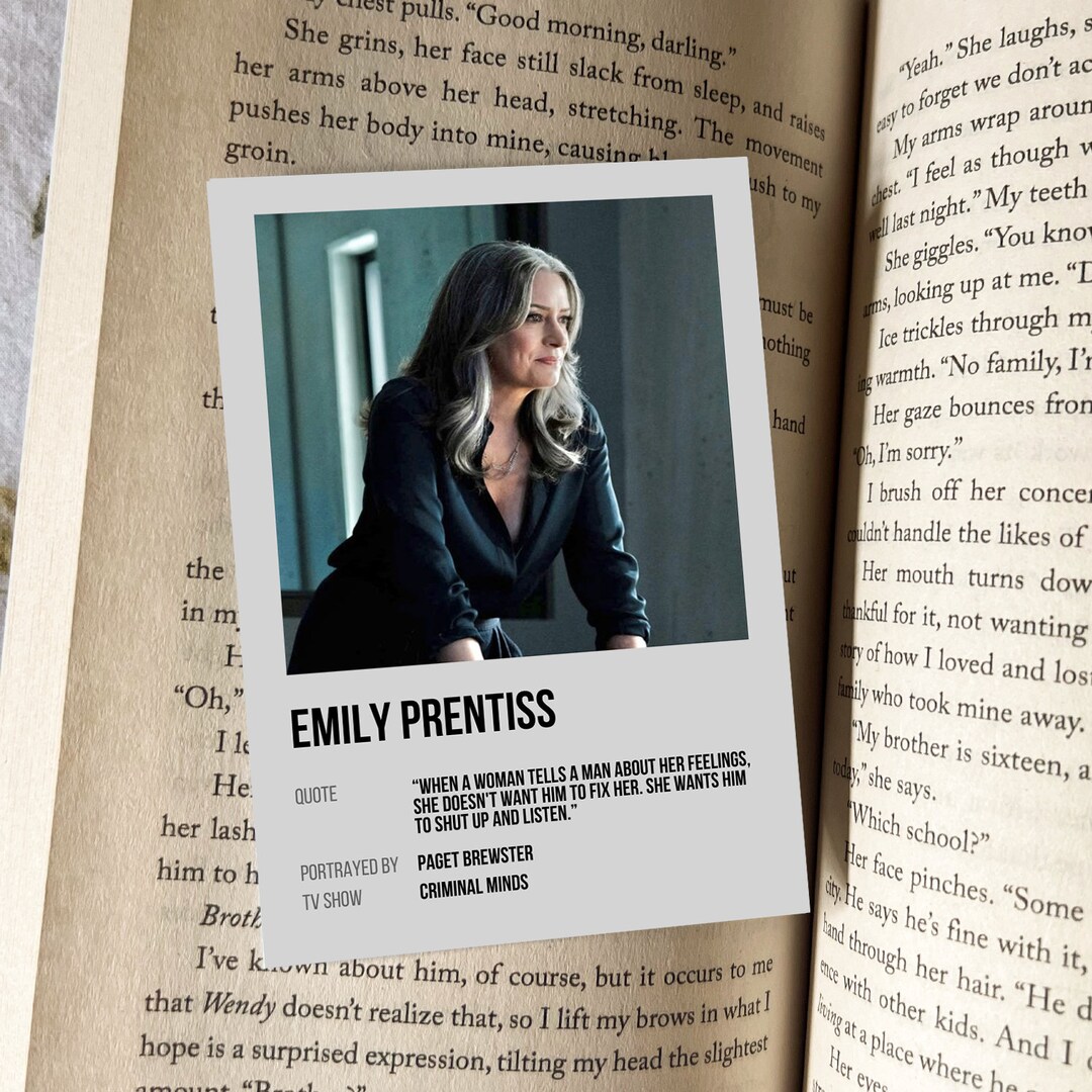 Emily PRENTISS Character Card Bookmark Movie Poster Style Bookmark Book ...