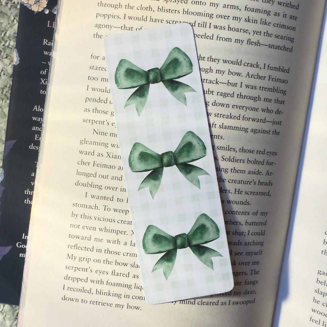 Green Bow Bookmark | TV Show, Comedy Show Lover Bookmark | Book Lover ...