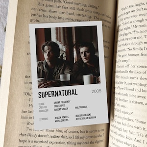 SUPERNATURAL TV Show Poster Card Bookmark | TV Show Poster Style ...