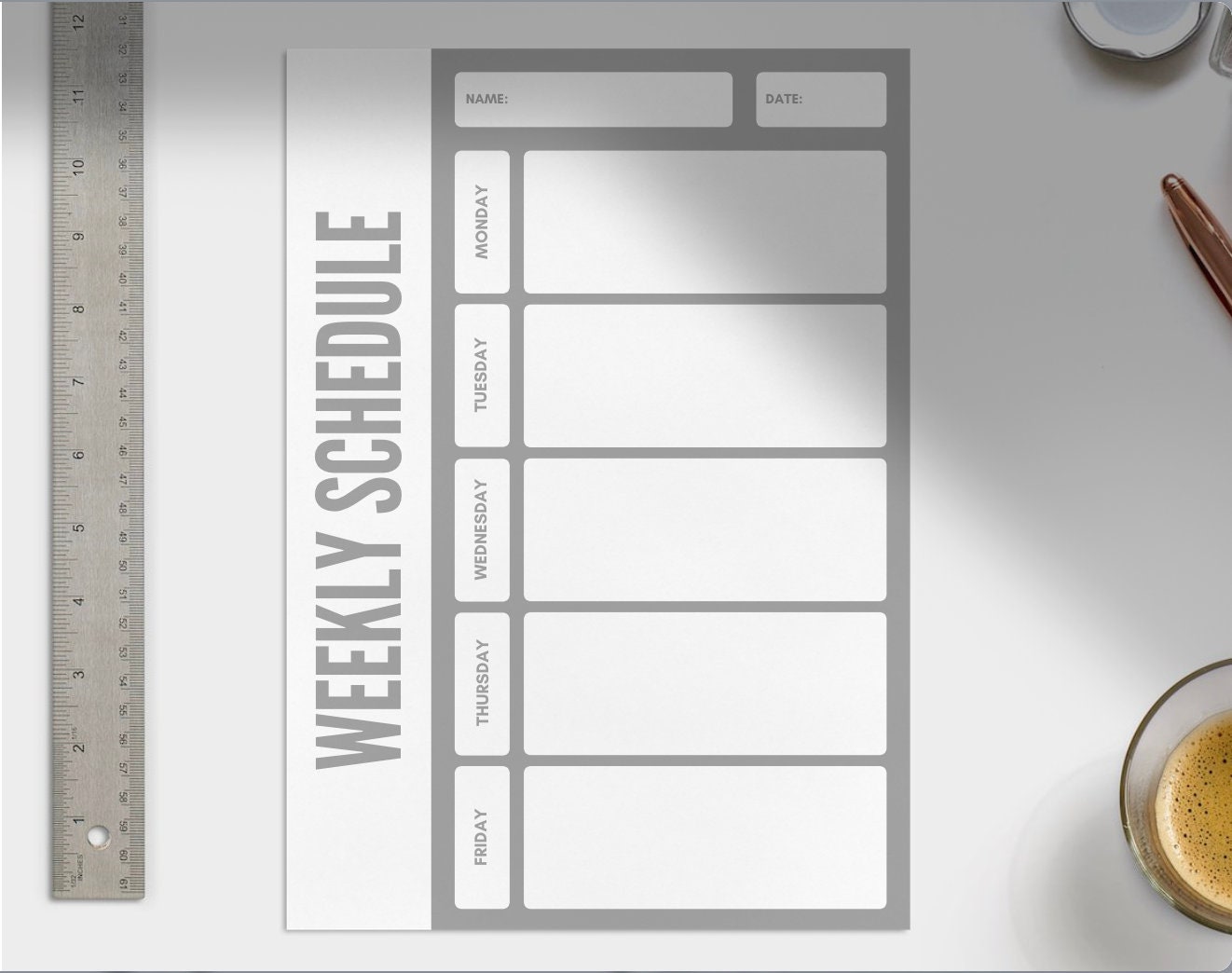 Digital Weekly Schedule for Goodnotes, Fillable Fields Planner PDF - Etsy