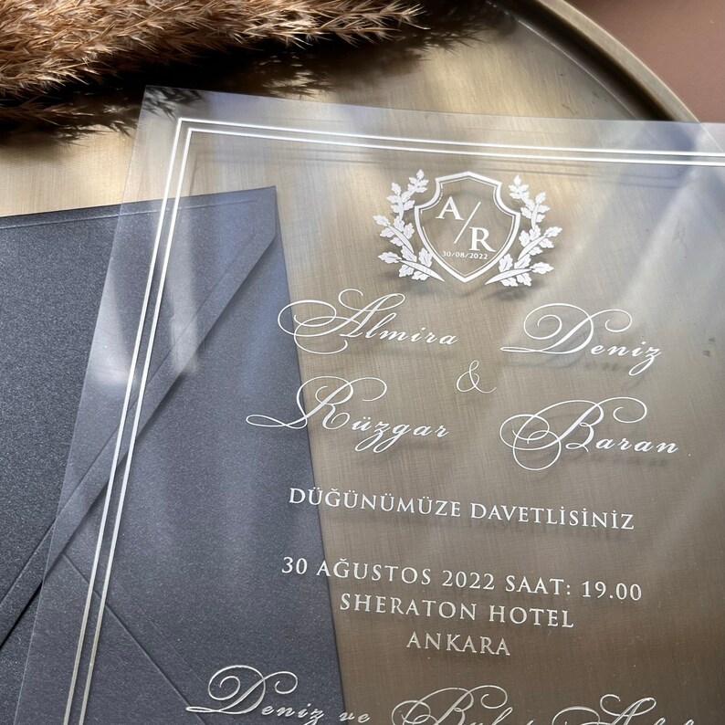 Silver Glossy Gilding Printed Invitation Cards, Elegant and Luxury ...