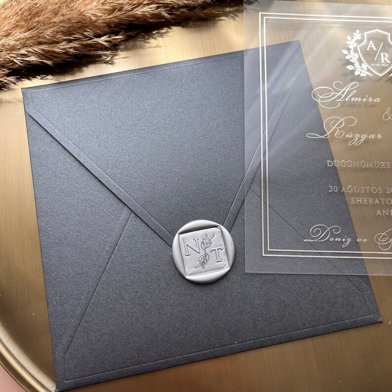 Silver Glossy Gilding Printed Invitation Cards, Elegant and Luxury ...