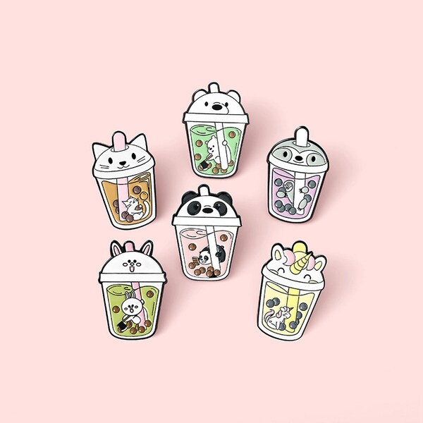 Bubble Tea Enamel Pin - Etsy