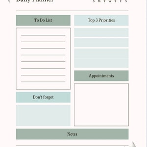 Greenery Planner/calendar/to Do List - Etsy