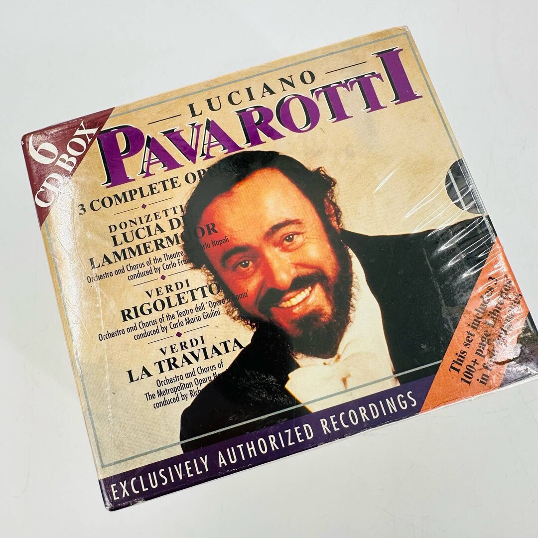 Luciano Pavarotti 3 Complete Operas CD Set NIB Lammermoor Rigoletto La ...