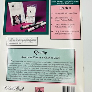 VINTAGE 1993 Charles Craft Designs Cross Stitch Pattern Scarlett O'hara ...