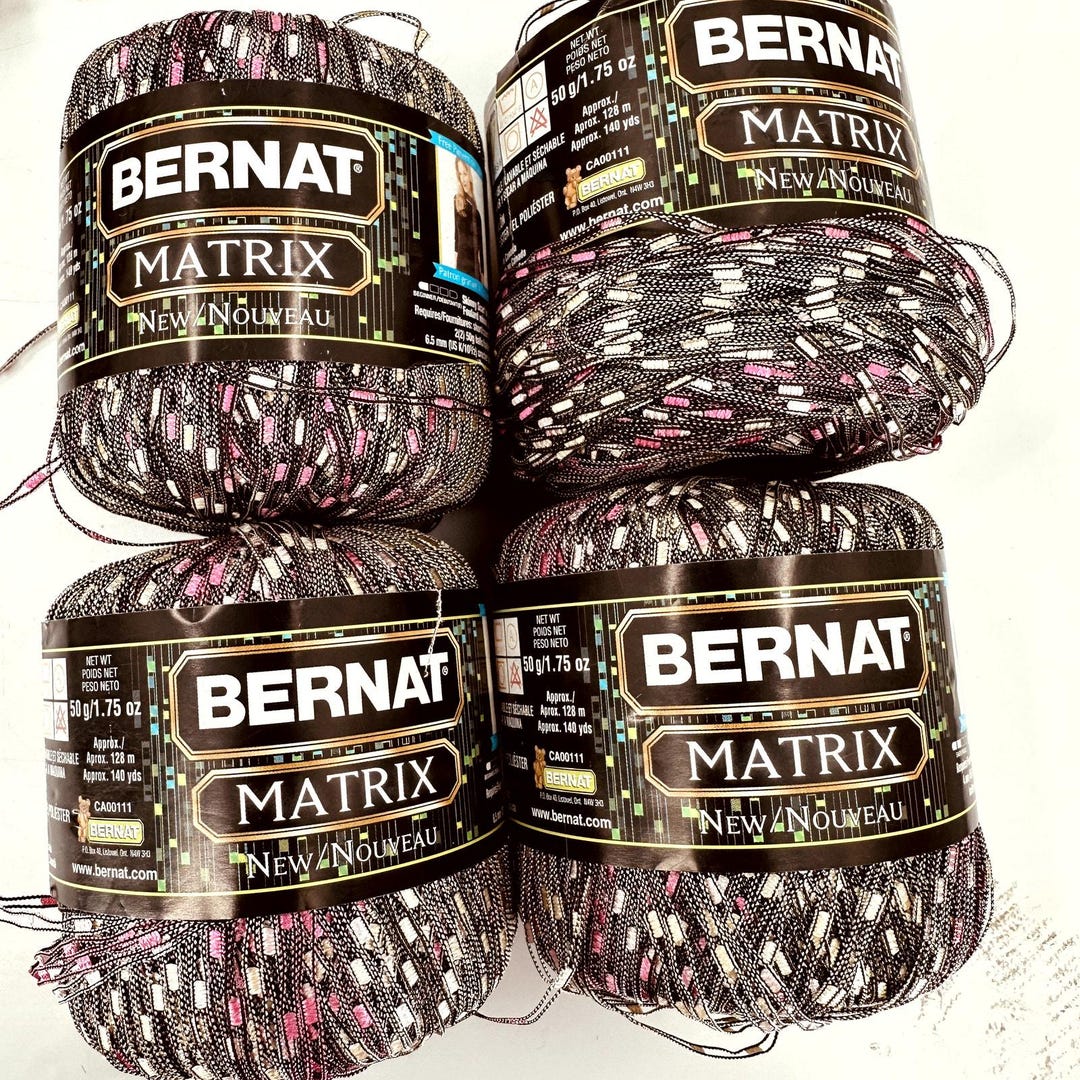 Bernat Matrix Ladder Ribbon Yarn PASSWORD PINK Cream Beige (4) Balls - Etsy