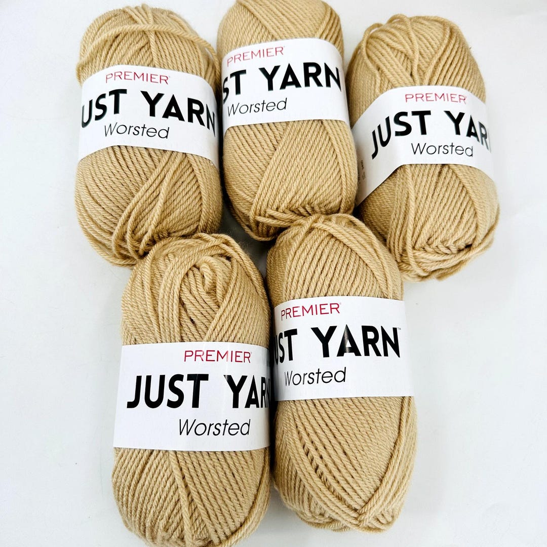 Premier Just Yarn Worsted LIGHT CAMEL TAN #4 Medium 2 Oz 5 Skeins - Etsy
