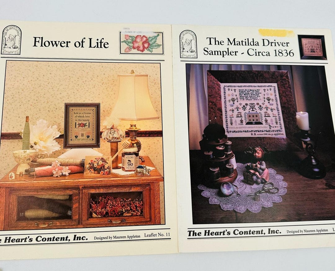 The Heart's Content Counted Cross Stitch MATILDA DRIVER SAMPLER ...