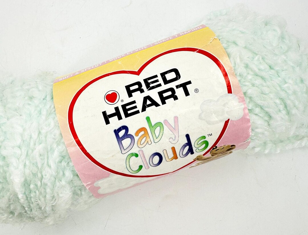 Red Heart Baby Clouds Yarn Super Bulky Lt. Mint Green Pastel ...