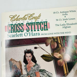 VINTAGE 1993 Charles Craft Designs Cross Stitch Pattern Scarlett O'hara ...