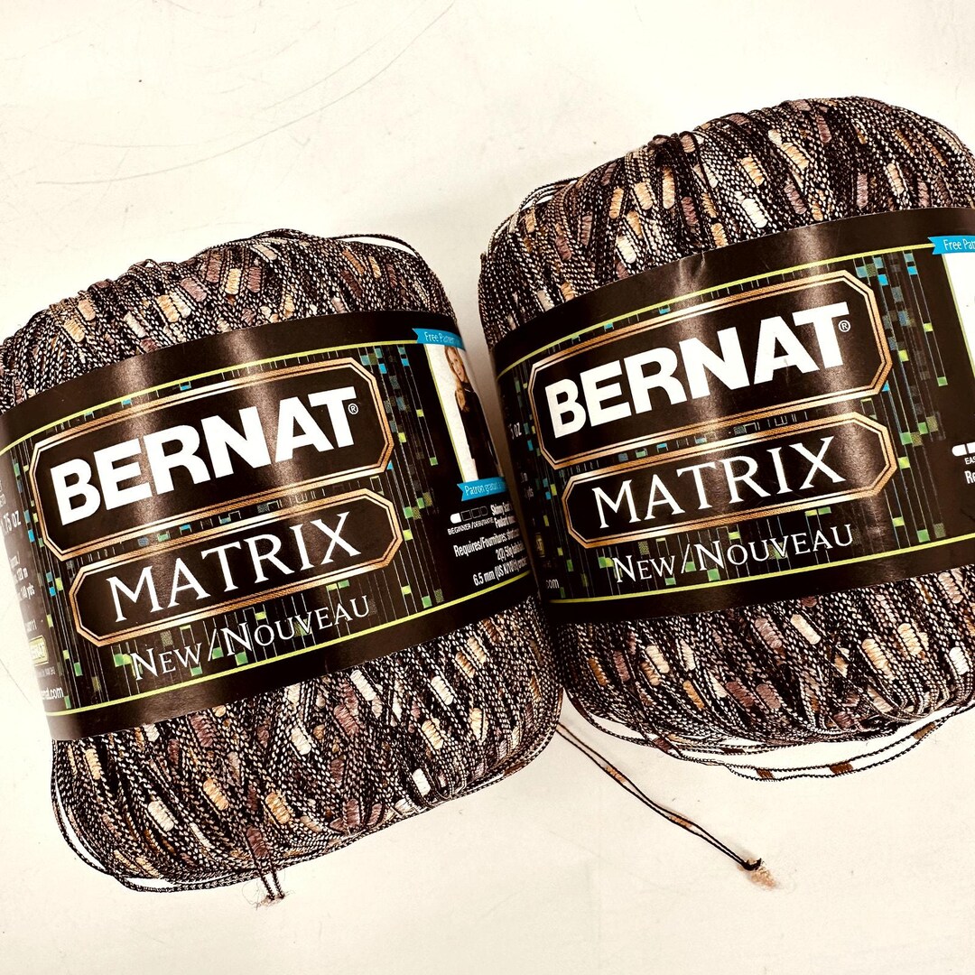Bernat Matrix Ladder Ribbon Yarn NATURAL NETWORK Pale Pink Gold (2 ...