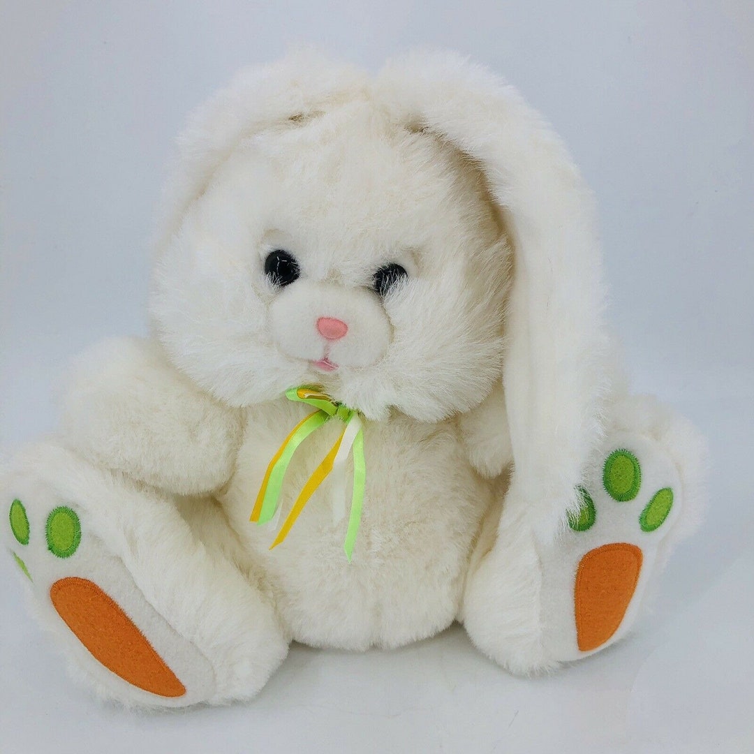 Dan Dee Easter Plush Hoppy Hopster White Bunny Rabbit Carrot - Etsy