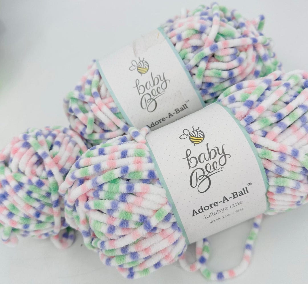 3 Baby Bee Adore-a-ball Yarn Chenille Blanket Plushie LULLABYE LANE ...