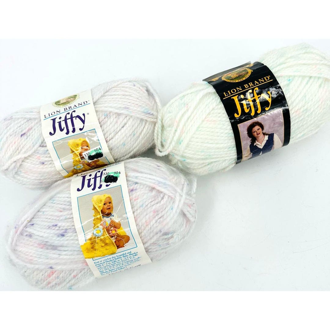 Vintage Lion Brand Baby Jiffy Quick & Easy Mohair Look Yarn SAVANNAH ...