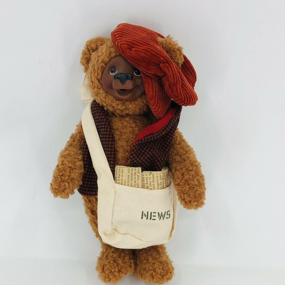 Gund Dill Cinnabear Newspaper Delivery Bear by Gisele Nash Moveable ...