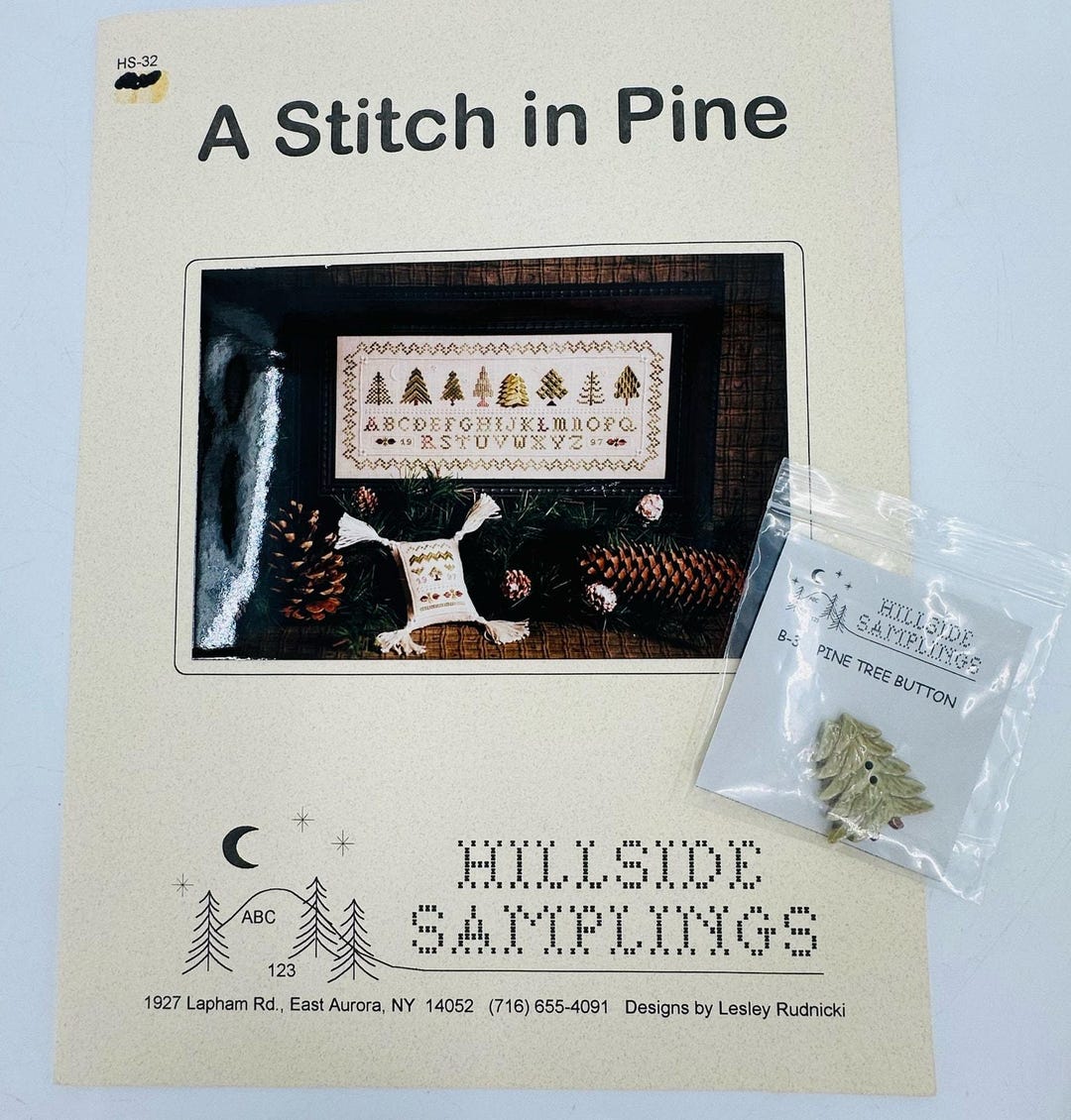 Hillside Samplings Counted Cross Stitch Pattern A STITCH IN PINE ...