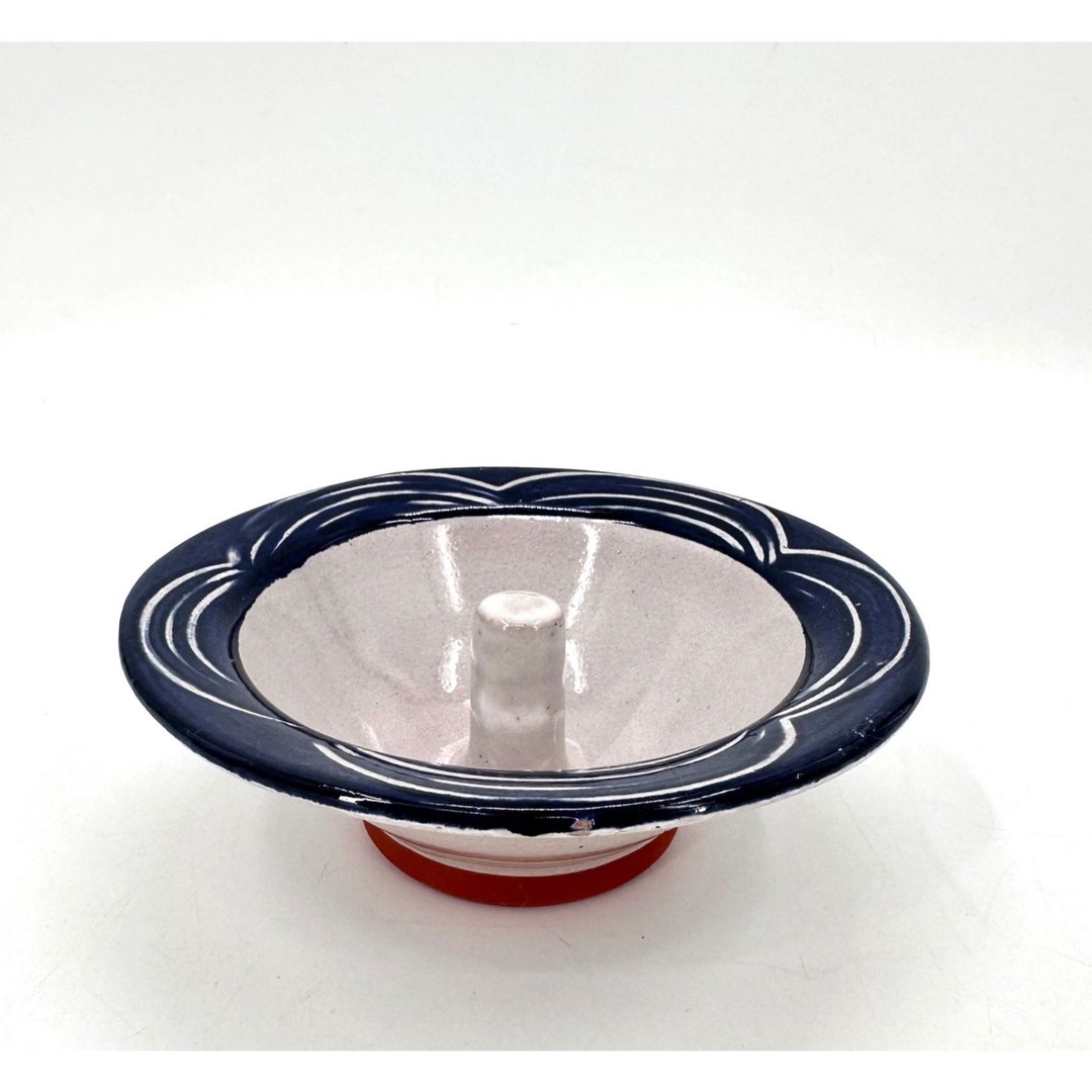 The Original Apple Baker Baking Dish Blue Gray Glazed Pottery Paris ...