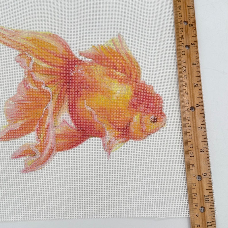 Fancy Goldfish Fish Needlepoint Canvas Handpainted Thread - Etsy