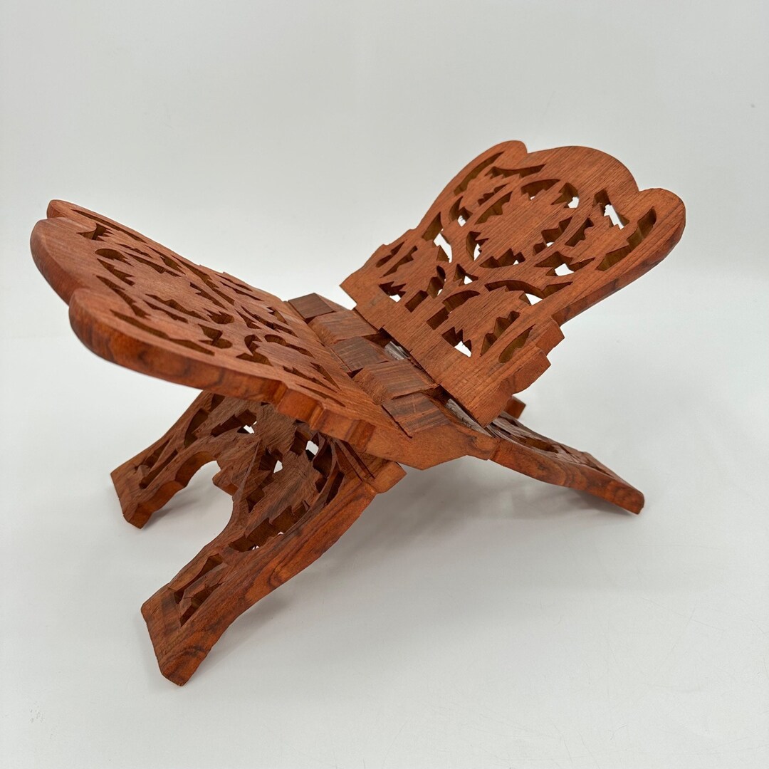 Vintage Holy Bible Quran Wood Book Stand Holder Carved Oak - Etsy