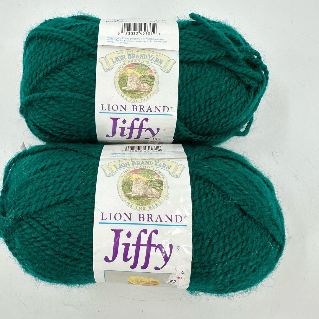 Vintage Lion Brand Jiffy Quick & Easy Mohair Look Yarn 131 Forest Green ...