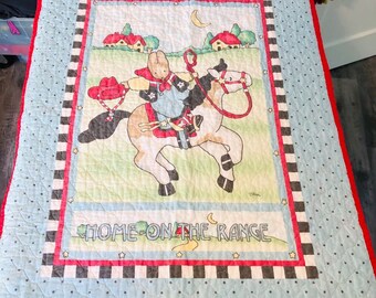 Cowboy Baby Quilt - Etsy
