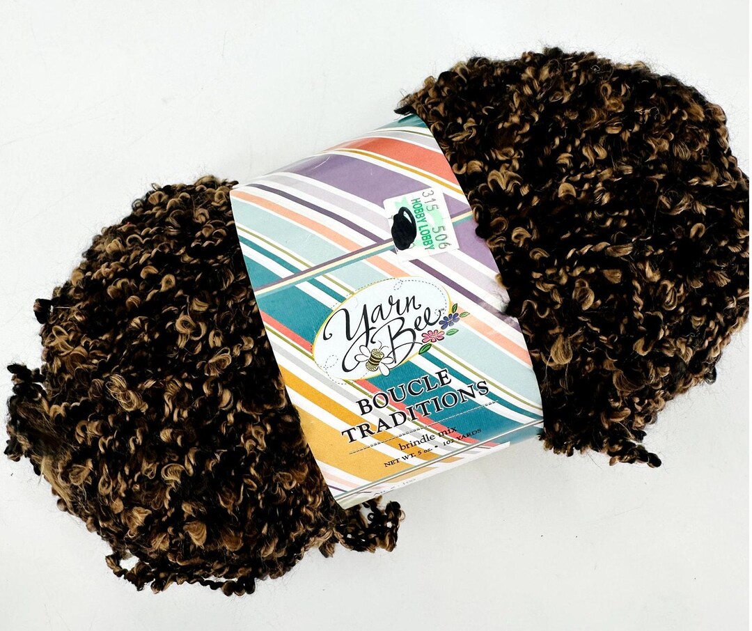 Yarn Bee Boucle Traditions Yarn Color Brown Brindle Mix #100 5oz Medium ...