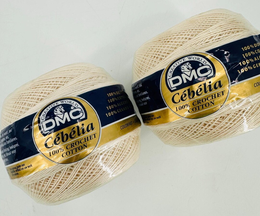DMC Cebelia Crochet 167G 100% Mercerized Cotton Size 20 Ecru T (2 ...
