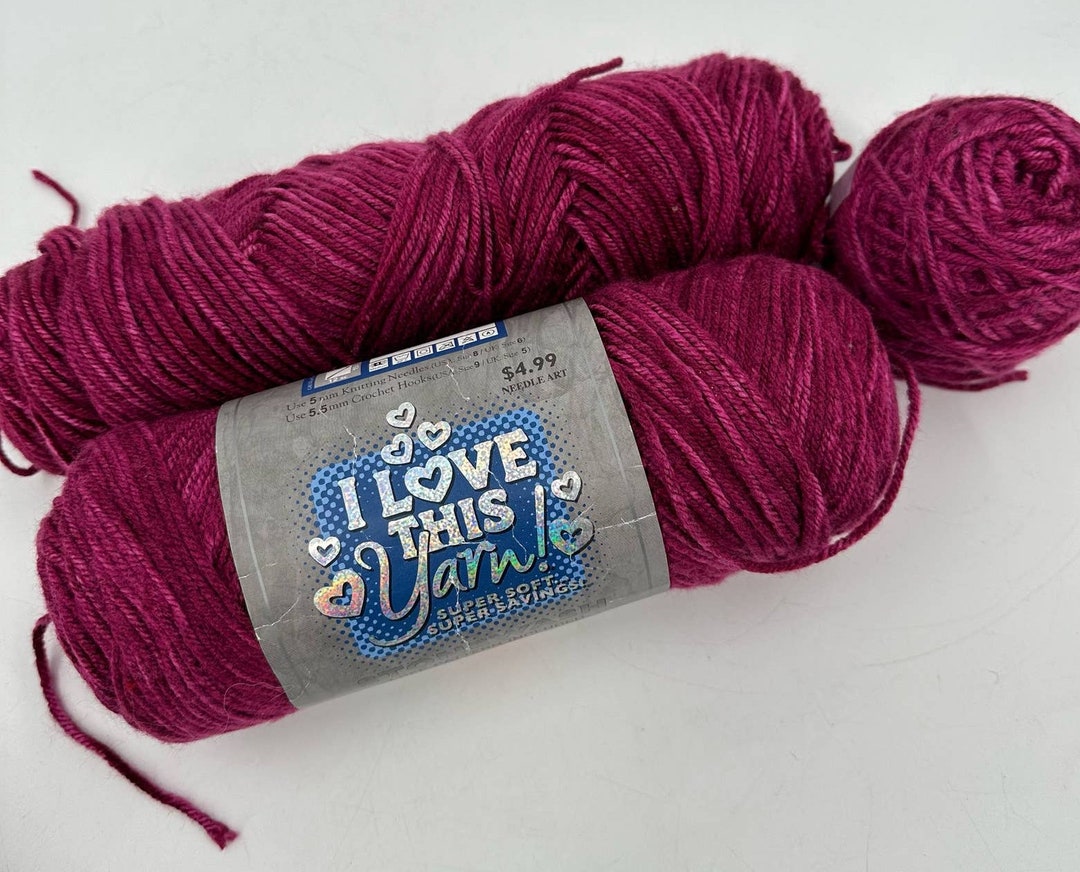 I LOVE This Yarn Hobby Lobby STONEWASH BERRY Purple Pink 2 Skeins ...