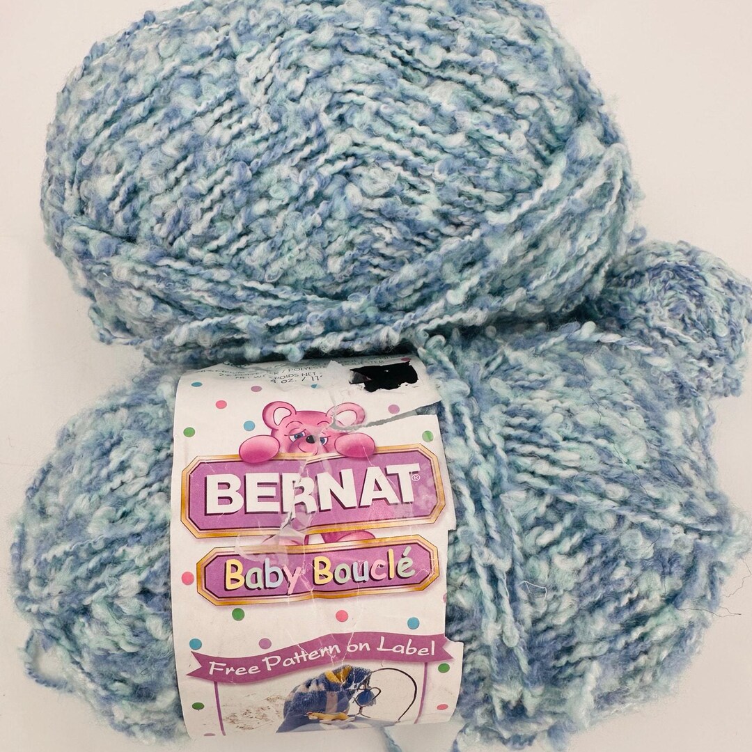Bernat Baby Boucle Yarn #923 SPRING BREEZE Blue Aqua 2 Skeins Lot ...