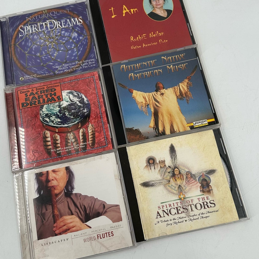6 Native American Flute Earth Drums Songs Dances Pan Pipes CDS Neilan ...