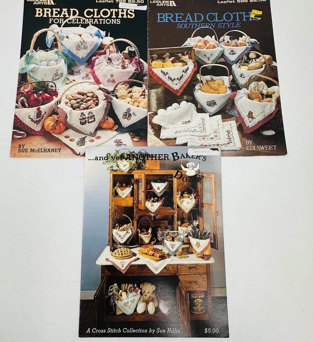 Bread Cloths Cross Stitch Pattern Booklets Vintage Southern Baking ...