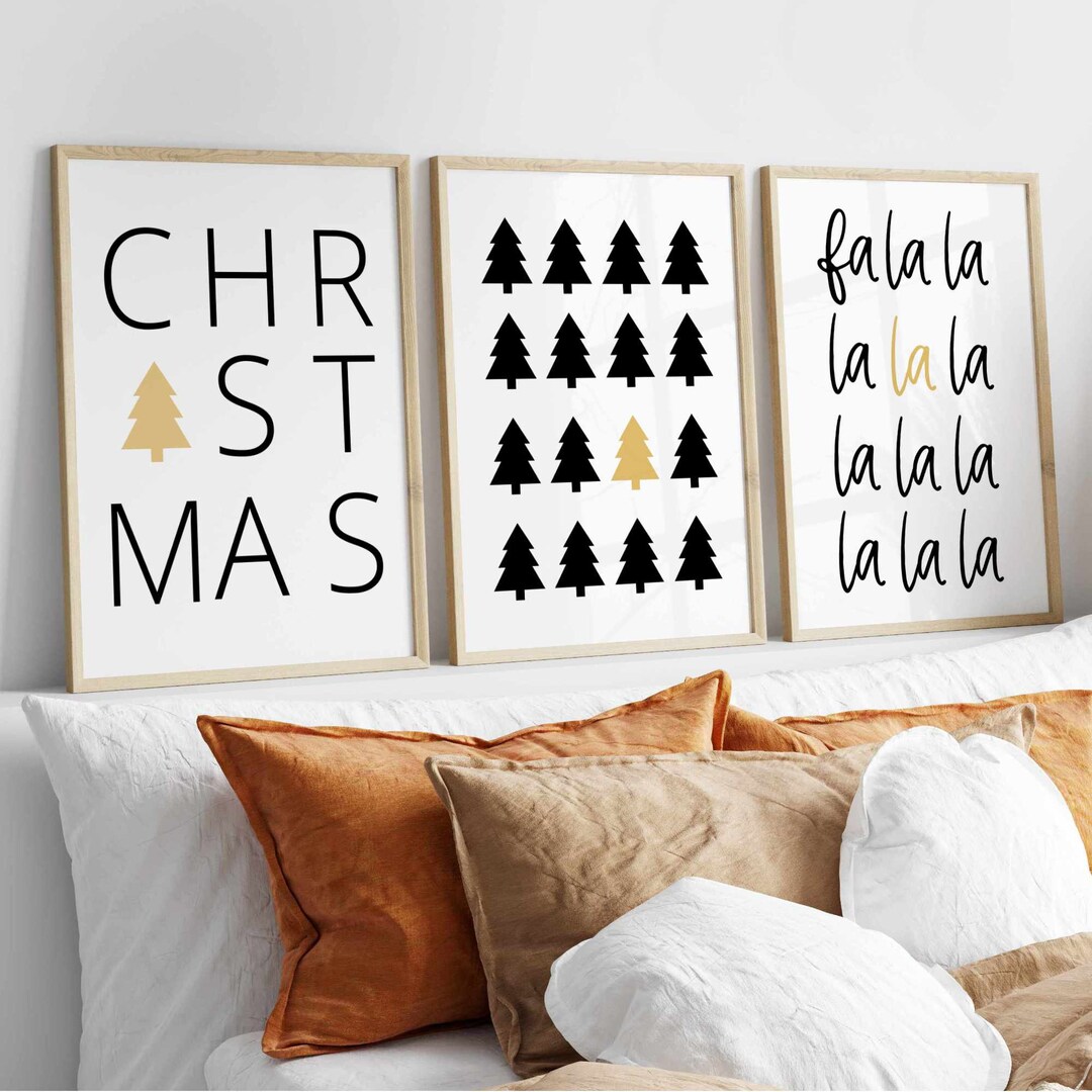 Christmas Printable Wall Art to Decorate Your Home, 3 Piece Wall Art ...