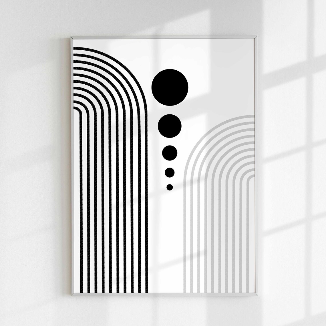 Geometric Rainbow Arch Printable Art,modern Minimalist Decor, Black and ...