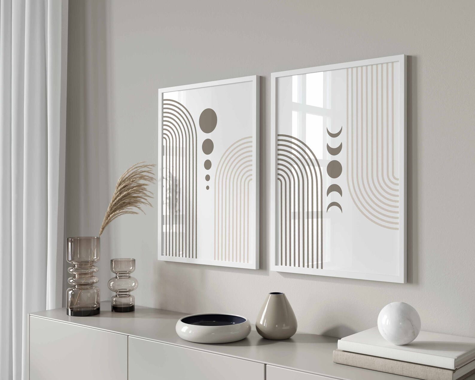 Geometric Rainbow Arch Printable Artmodern Minimalist Decor - Etsy