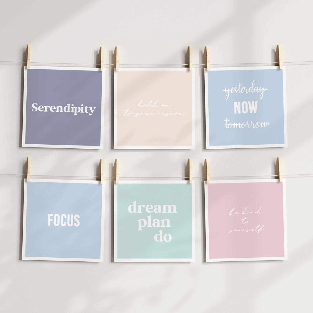Printable Vision Board Kit, No.2, 50 Affirmation Cards, Positive ...