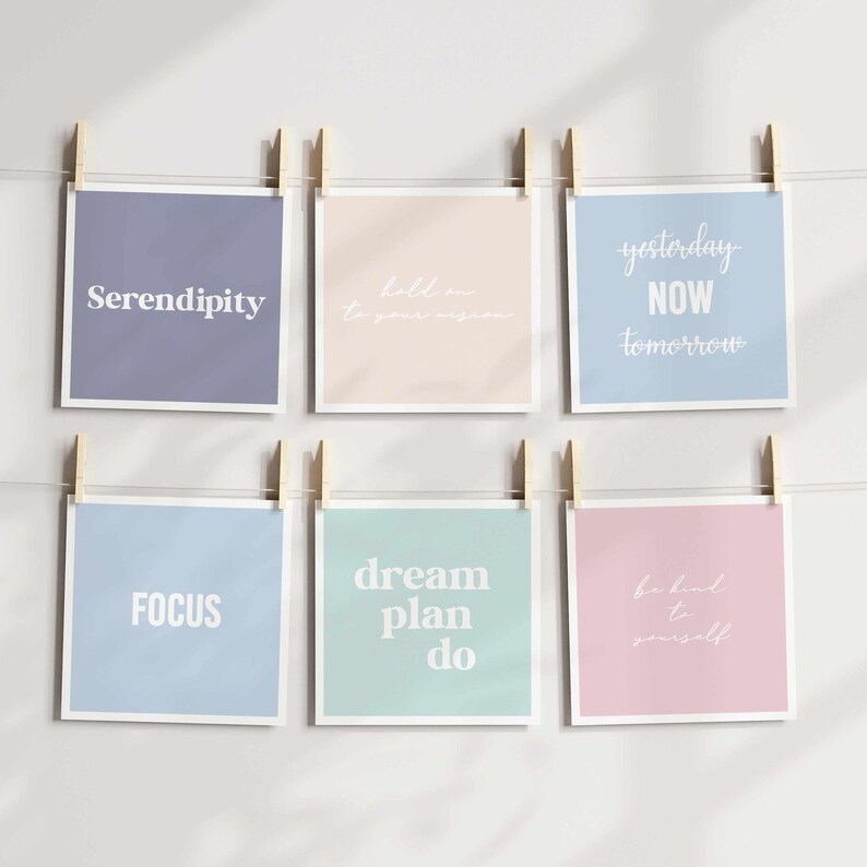 Printable Vision Board Kit, No.2, 50 Affirmation Cards, Positive ...